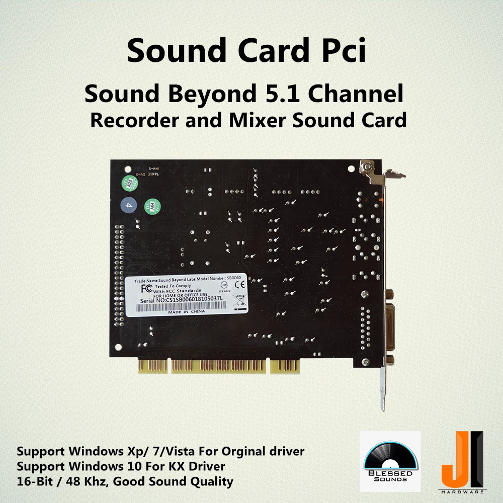 Sound Card Sound Beyond SB0060 5.1 Channel (PCI) NEW - jihardware ...