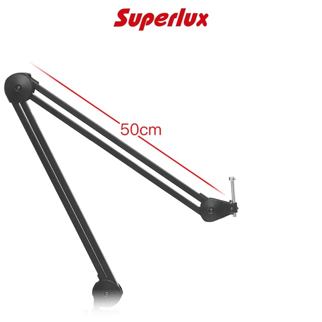 Superlux HM58B ขาไมค์ สตูดิโอ แบบแขนยืด แข็งแรง มาตรฐาน Studio Vlog ...