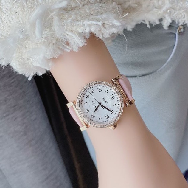 ️พร้อมส่ง COACH #14503151 MINI BOYFRIEND PINK LEATHER ROSE GOLD CASE ...