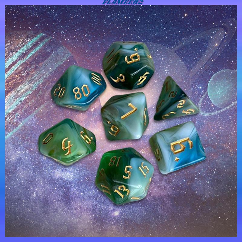 7x Painted Polyhedral Dice Family Games for DND RPG MTG Card Games ...