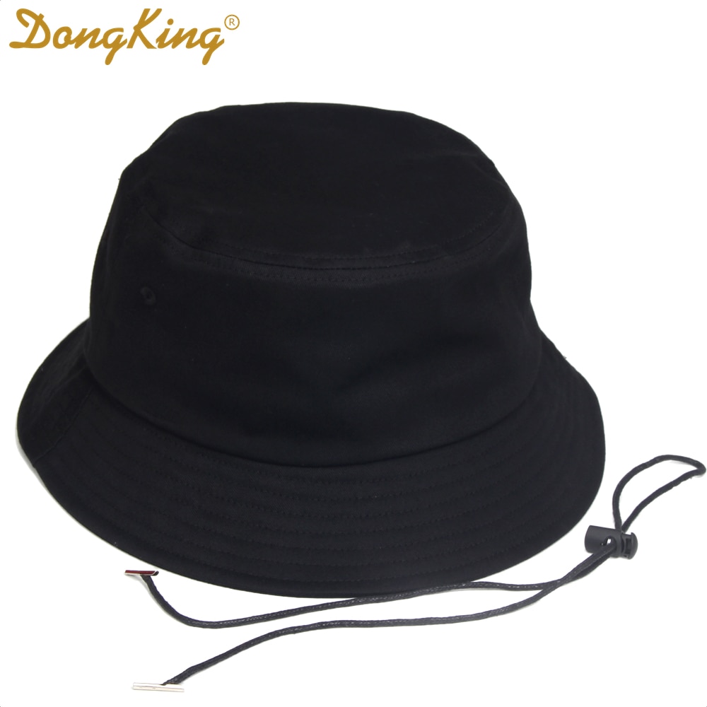 DongKing Big Size Bucket Hats Windproof String Hat Big Large Head ...
