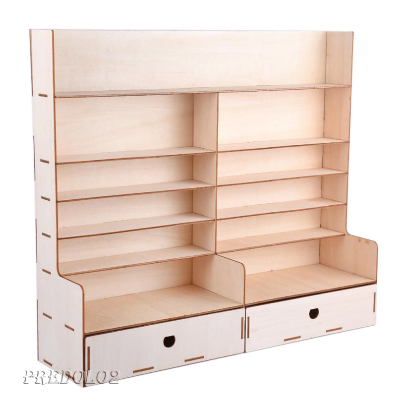 Wooden Paint Rack Stand Pigment Ink Bottle Tool Storage w/ Cabinet ...