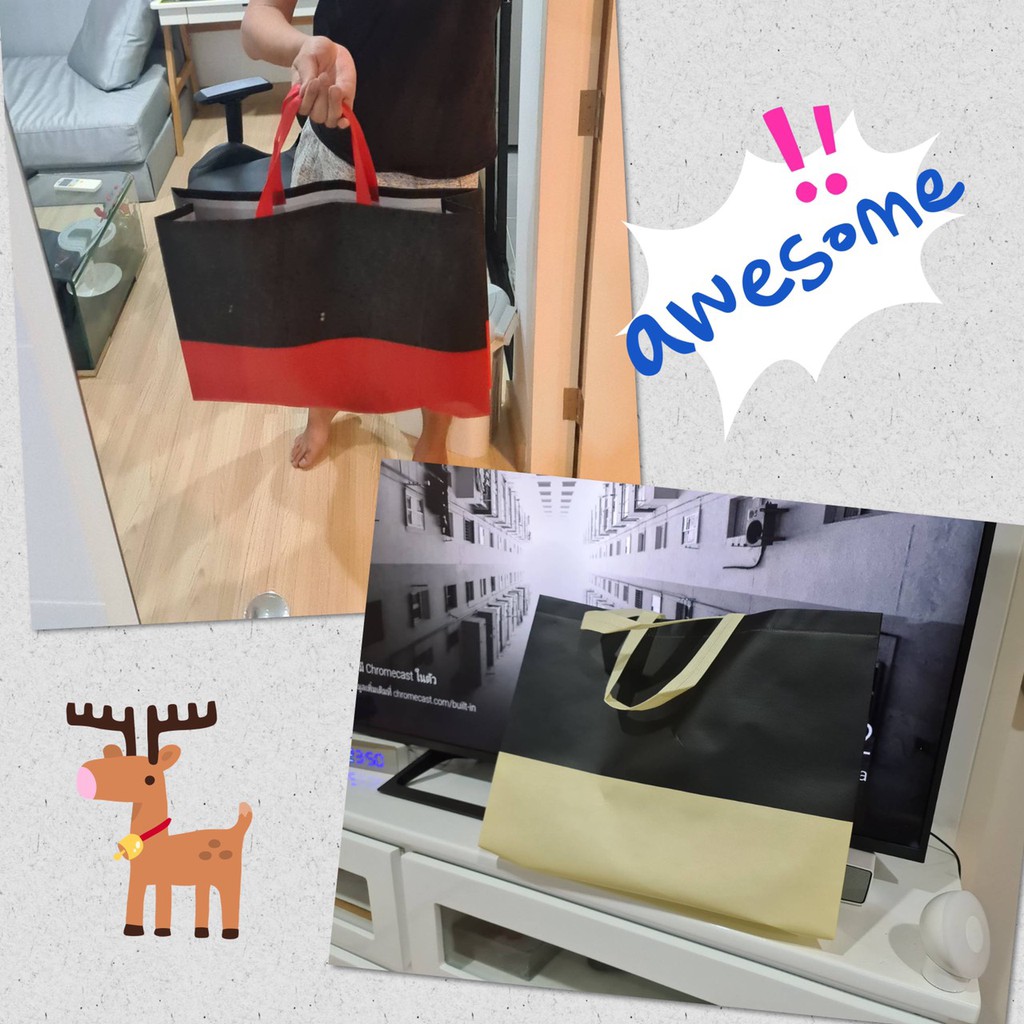 กระเป๋า ถุงผ้า ช้อปปิ้ง ใบใหญ่ กระเป๋าผ้า ถุง ใส่ของ มีหูหิ้ว แข็งแรง ...