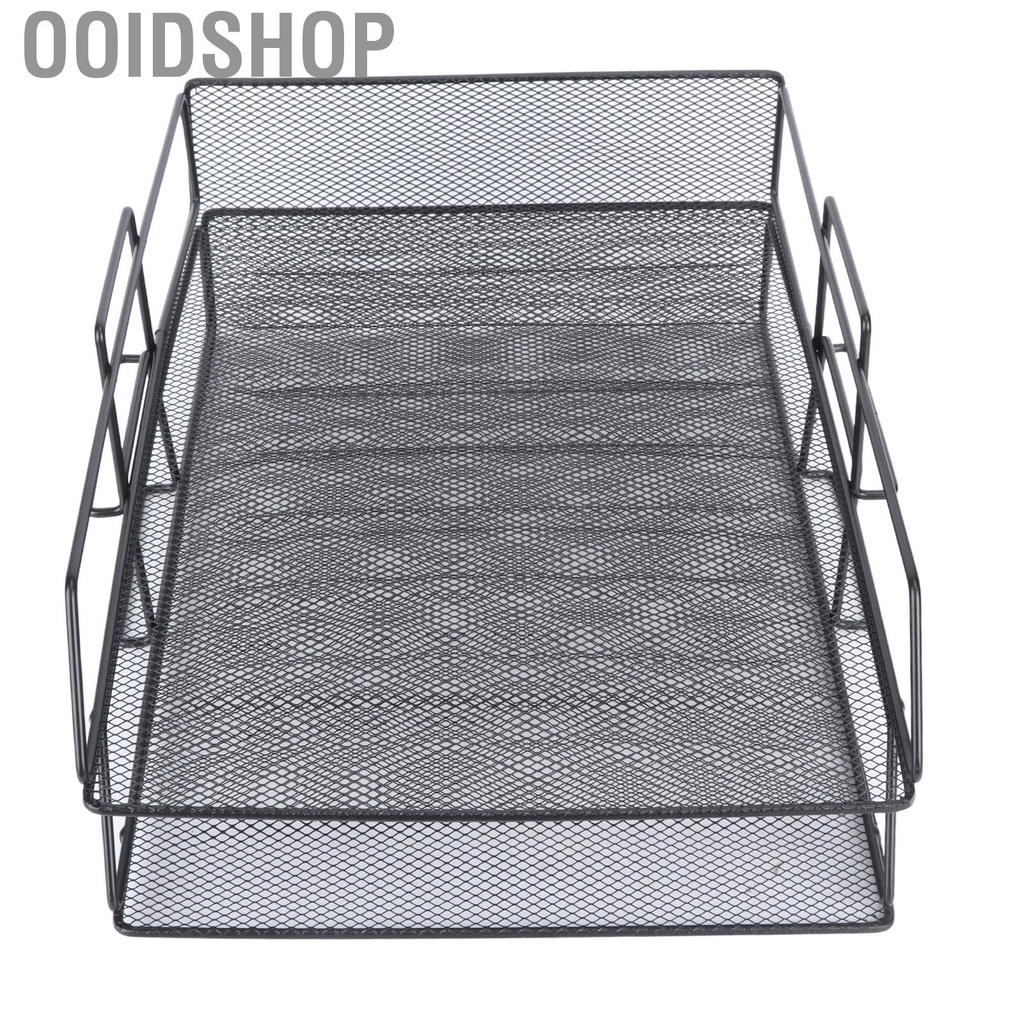Ooidshop 2-Tier Mesh Desktop File Document Letter Tray Holder Rack ...