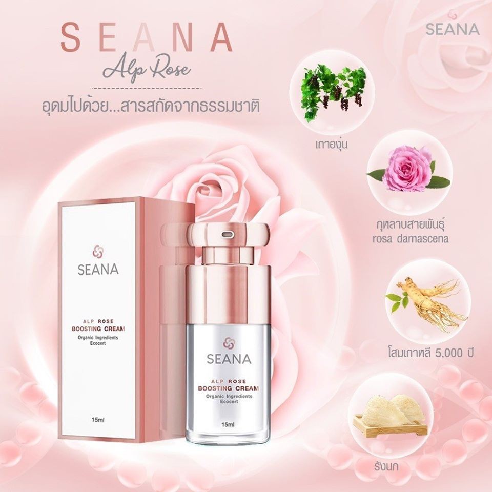 SEANA BOOSTING CREAM ครีมบำรุงผิวหน้าออร์แกนิค ผิวชุ่มชื้น กระจ่างขาวใส ...