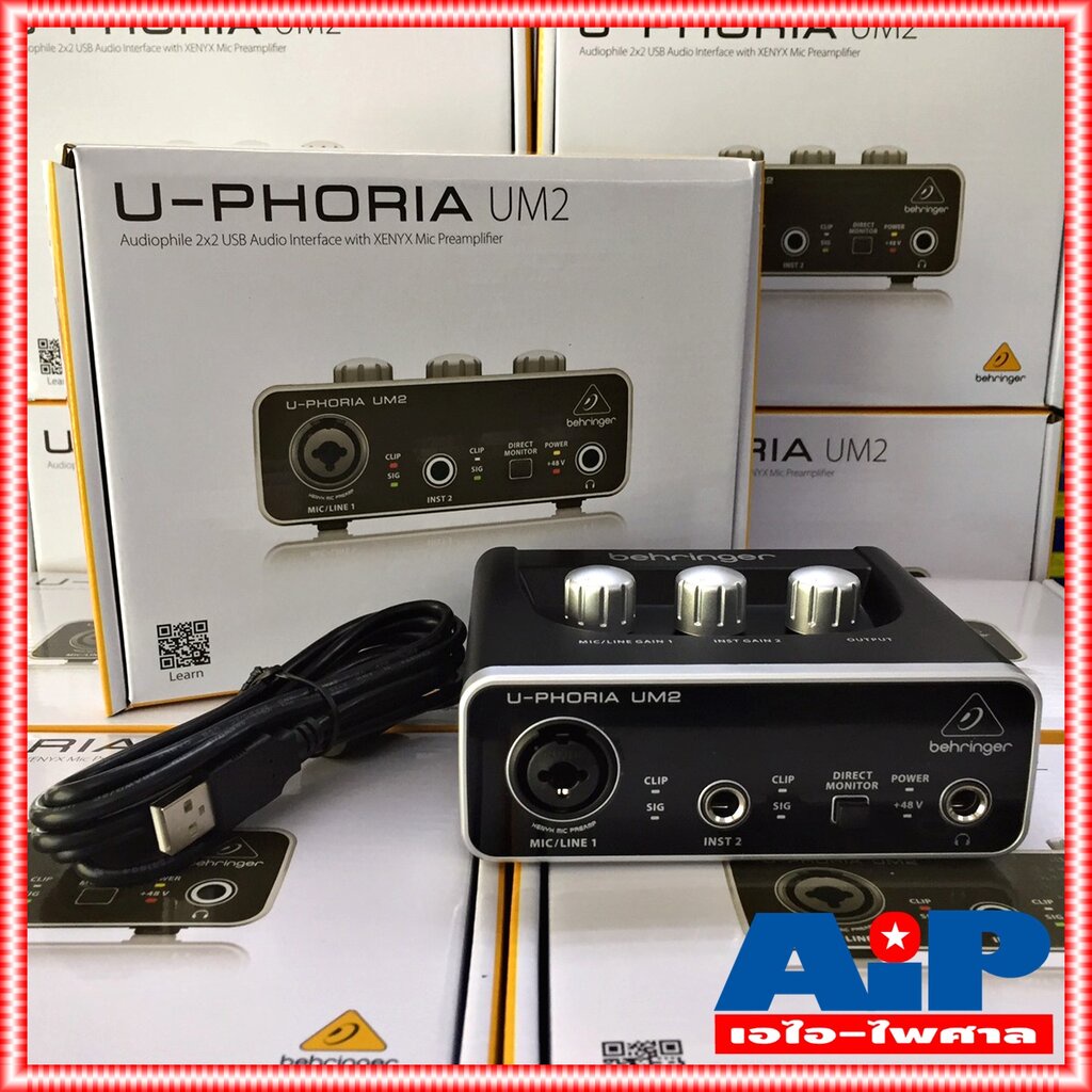 BEHRINGER UM-2 audio interface อินเตอร์เฟส อินพุต2เอาท์พุท ออดิโอ ...
