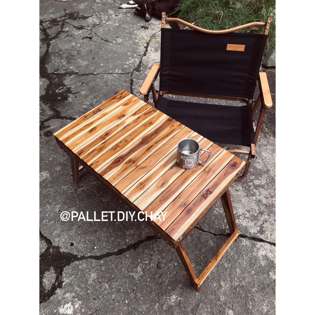 โต้ะ IGT DNA CAMP เป็นงานไม้สักทอง - pallet.diy.chay - ThaiPick