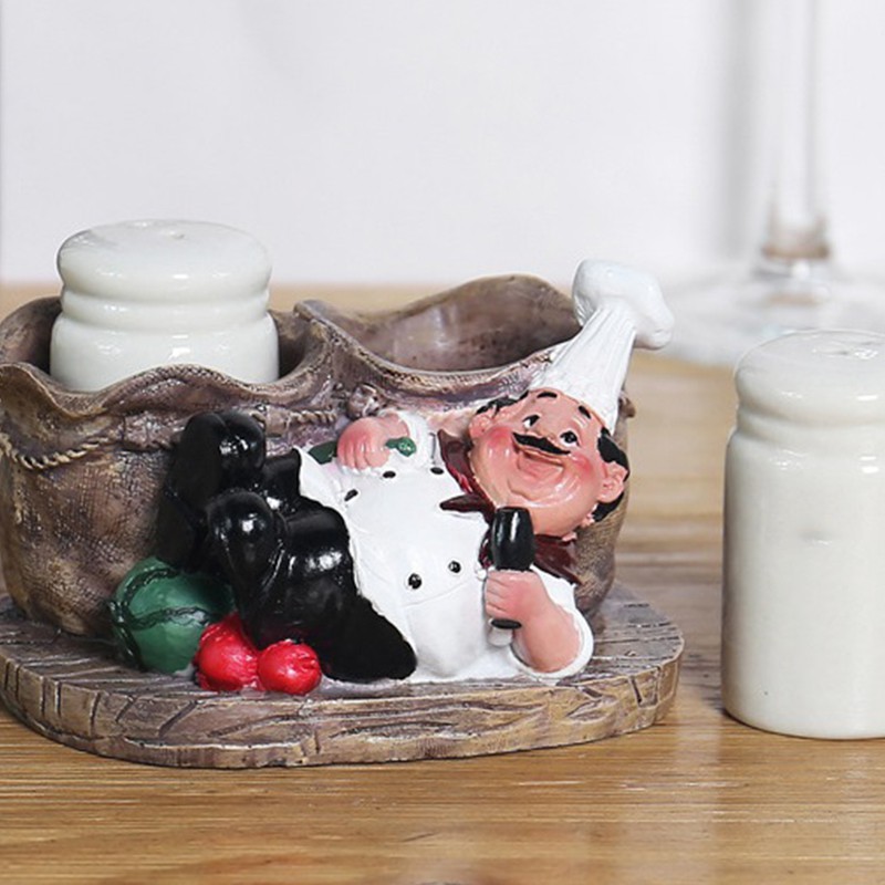 Resin Chef Pepper Bottle /Condiment Bottles Decoration Creative Crafts ...