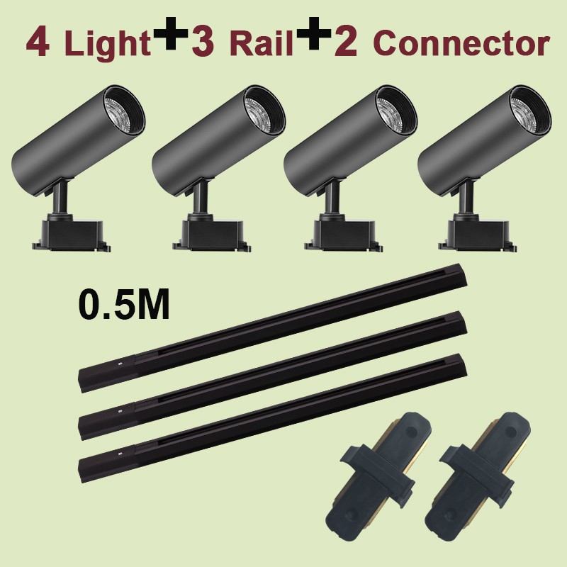 Whole Set Led Track Light 30W COB Track Lights Aluminum Rails Track ...