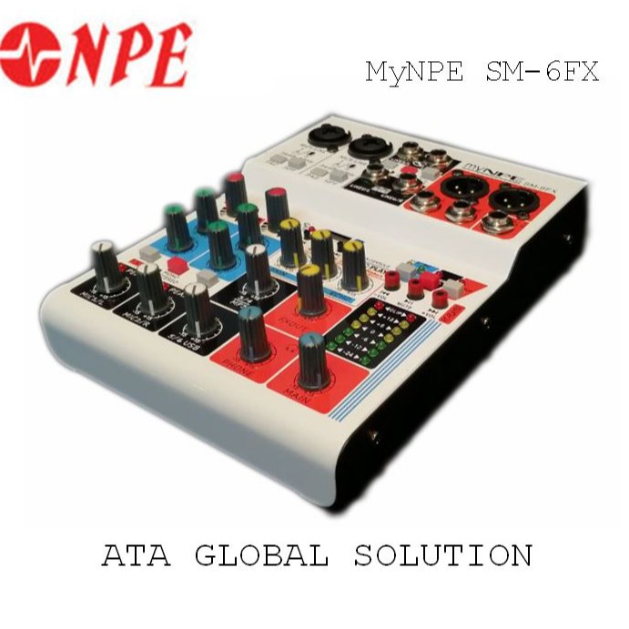 มิก MINI MIXER Mynpe SM-6FX มิกเซอร์ เครื่องผสมสัญญาณเสียง 4ช่อง เอฟเฟกส์ MINI MIXER Mynpe SM ...