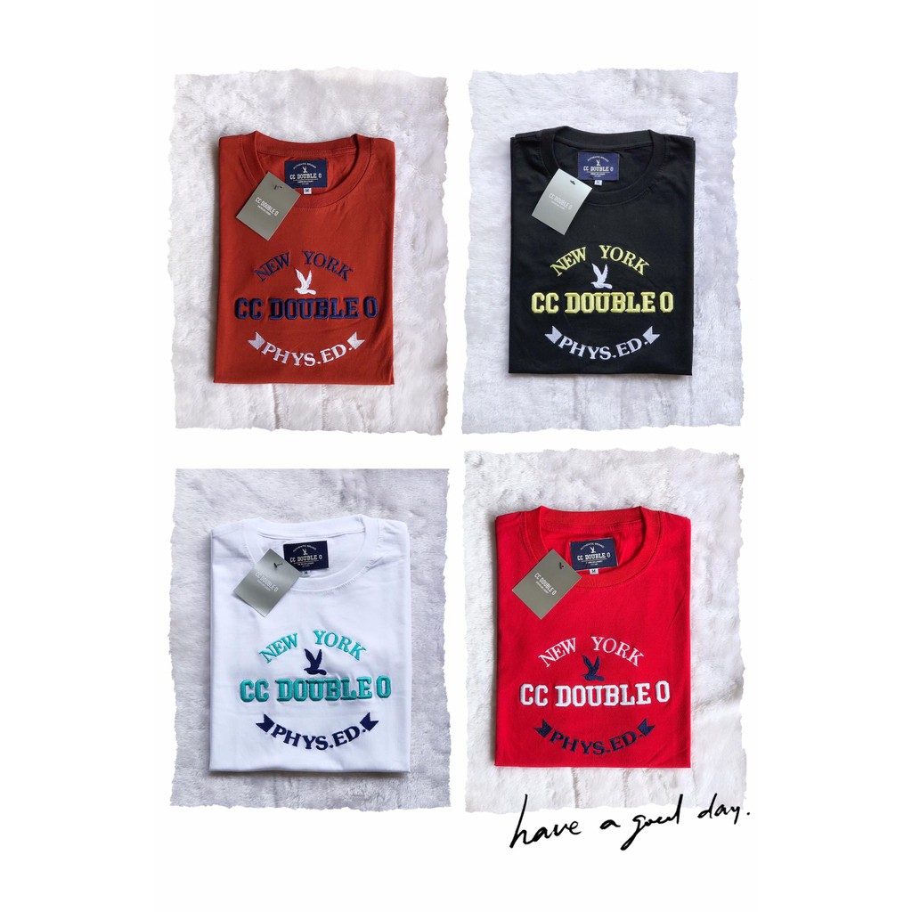 เสื้อยืดแขนสั้น งานปักนูน-งานป้ายCC-OO Cotton 100 (SMLXL) No.14 - d_dome_shop - ThaiPick