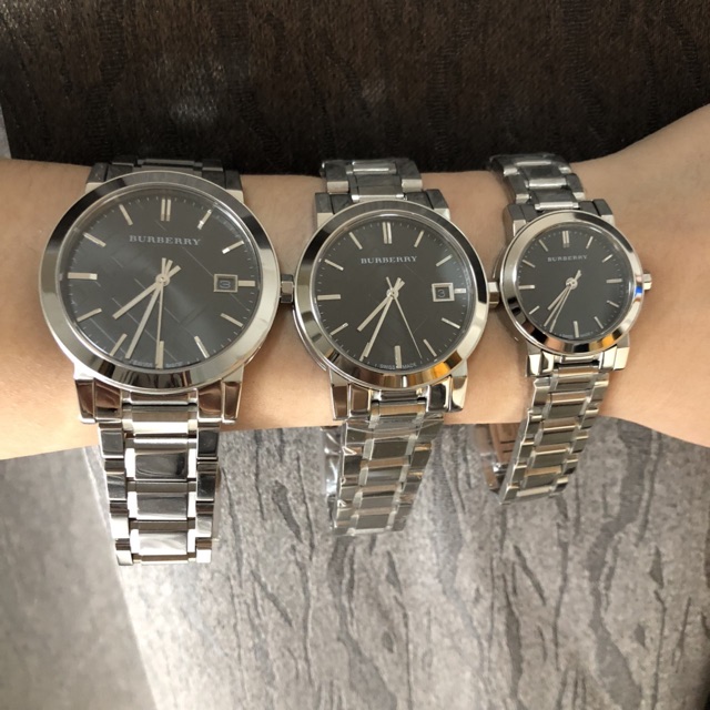 Burberry city black dial silver พร้อมส่ง3ไซส์ ️ bu9101 - wp.brandname ...
