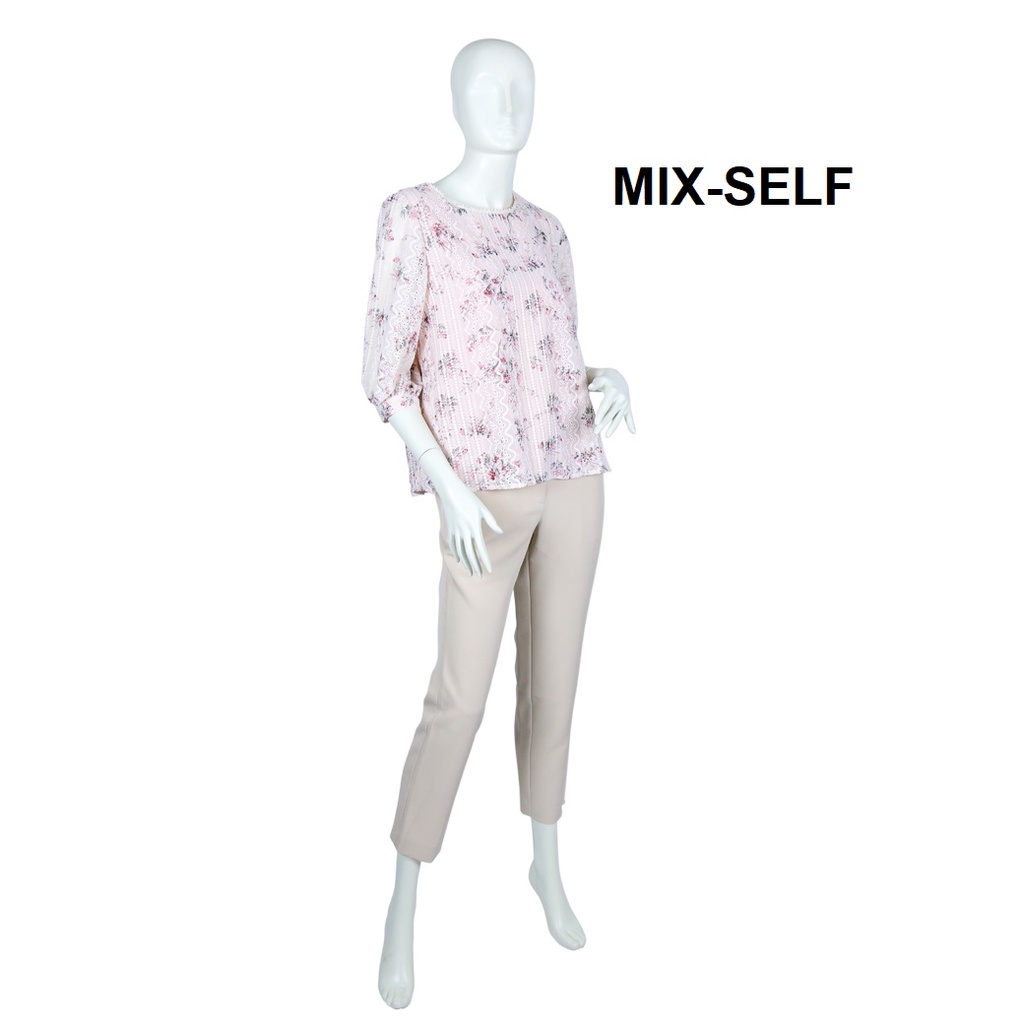 Mix-Self เสื้อเบลาส์ผ้าลายดอกไม้มีลายปัก รุ่น IB74644 - iccshopping ...