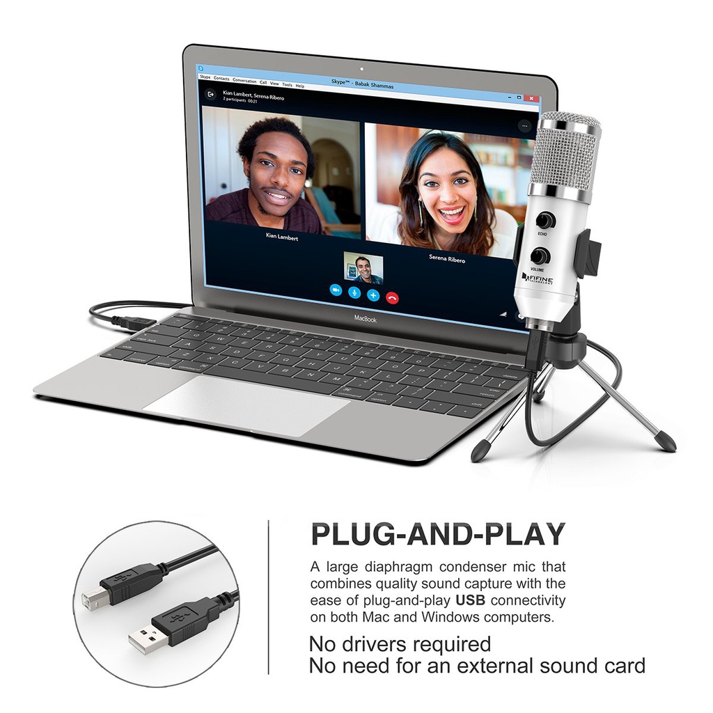 Microphones Fifine factory professional USB condenser desktop ...