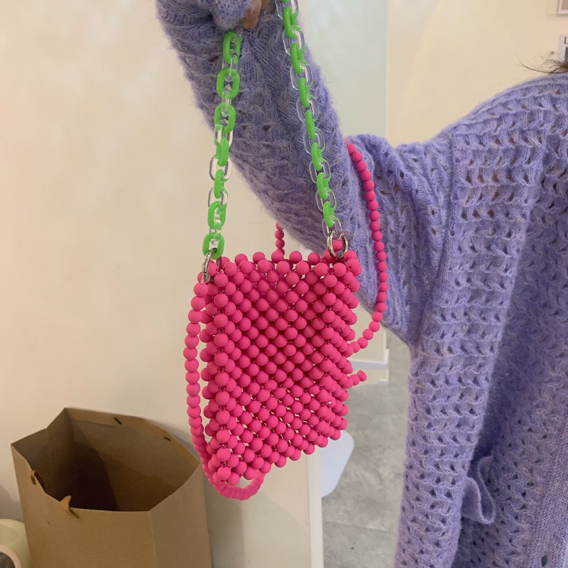 B2022 New Original Homemade Pures and Bags Crossbody Green Hand-woven ...