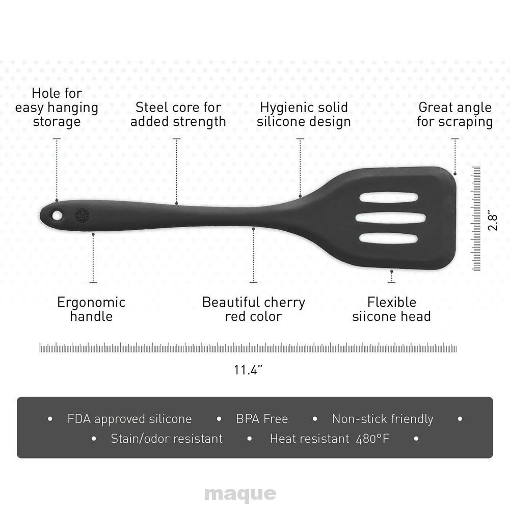 Silicone Heat Resistant Cooking Utensil Durable Easy Clean Handhold ...