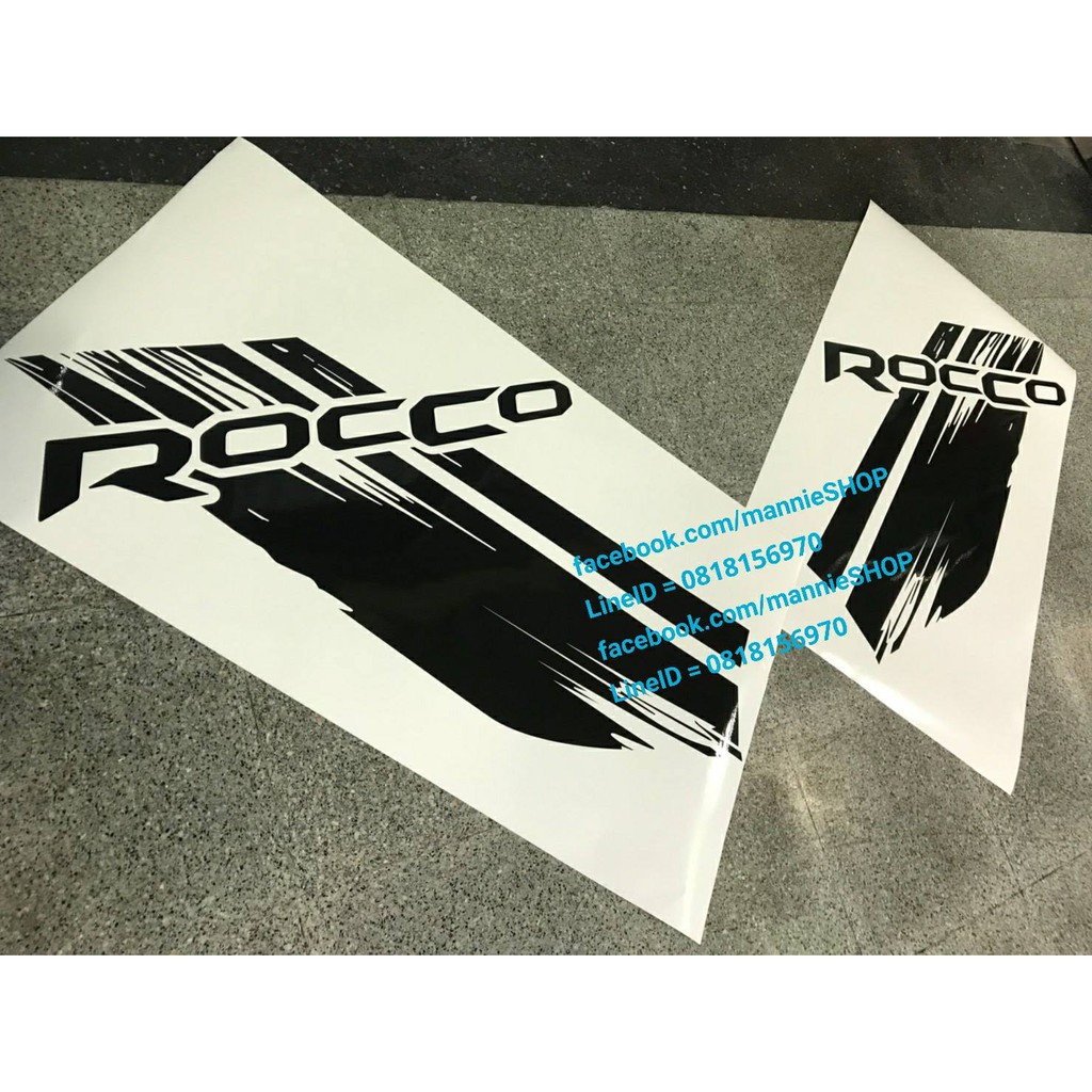 สติ๊กเกอร์งานตัดคอม ติดแก้มท้าย TOYOTA คำว่า ROCCO sticker ติดรถ แต่งรถ ...