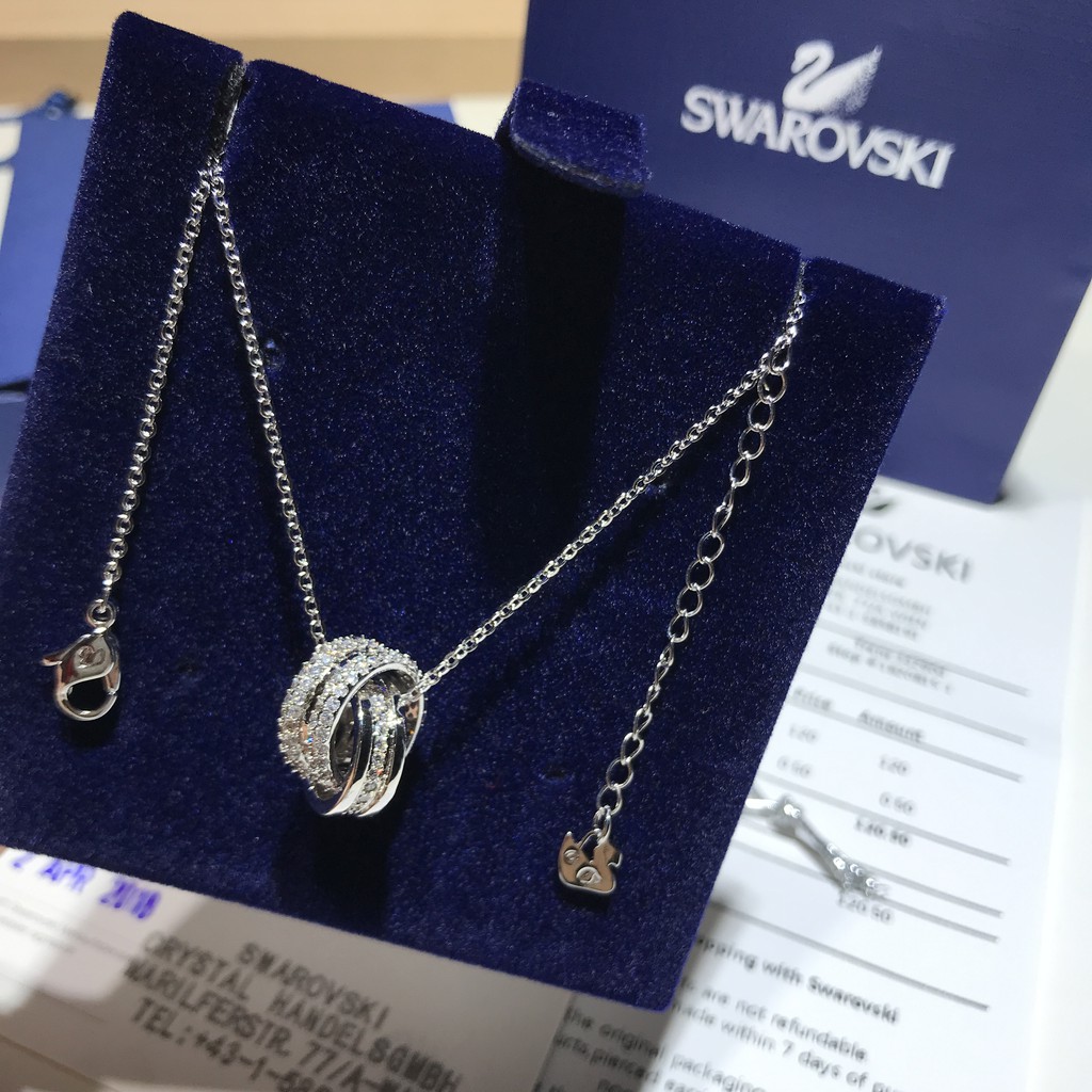 Swarovsk สร้อยคอจี้แหวนคู่สําหรับผู้หญิง 5240524 - hktoth.th - ThaiPick