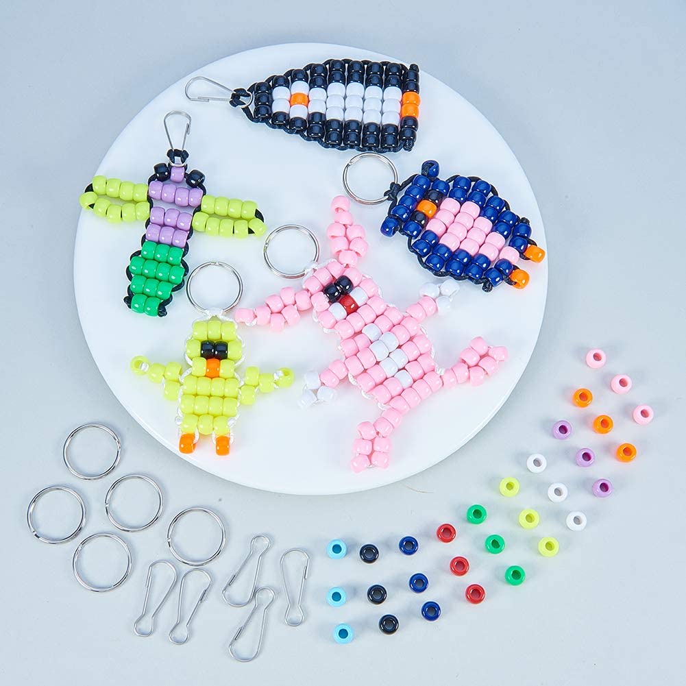 BeeBeecraft 1 Box DIY 10PCS Bead Pets Kit 8mm Pony Beads Assortment Box ...