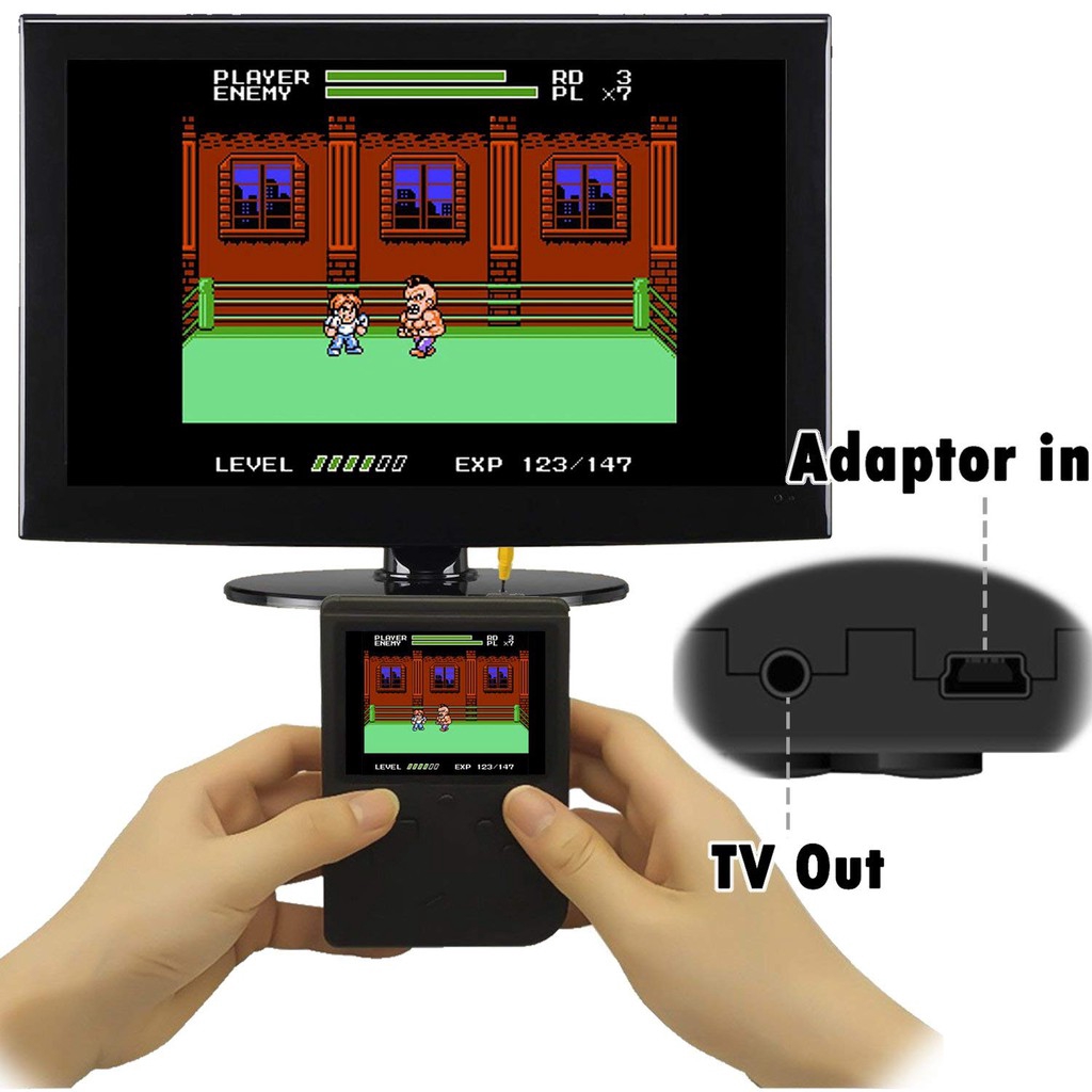 Q3 Handheld Game Console 168 Classic Games Retro FC Digital Video Game ...