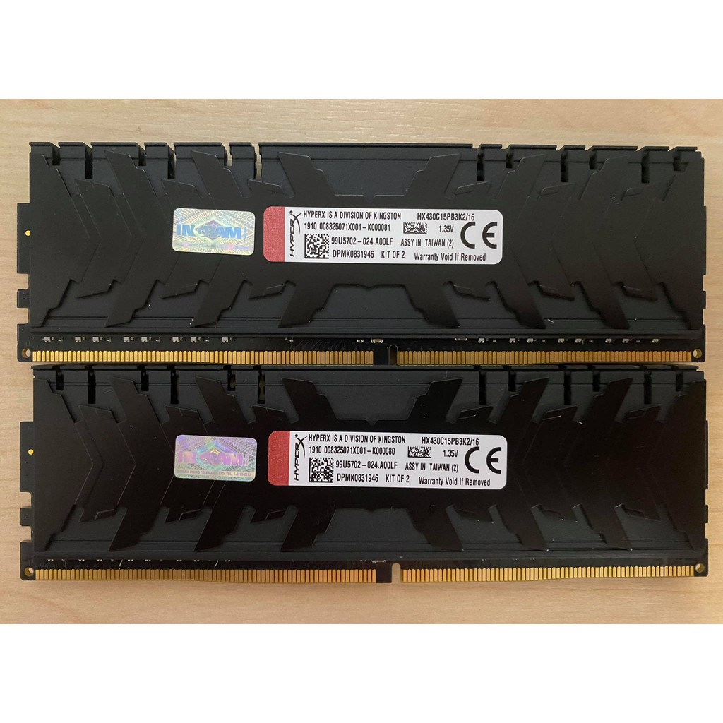 DDR4(3000)16GB (8GBX2) Kingston (Hyper-X/HX430C15PB3K2/16) สภาพดี ไม่มี ...