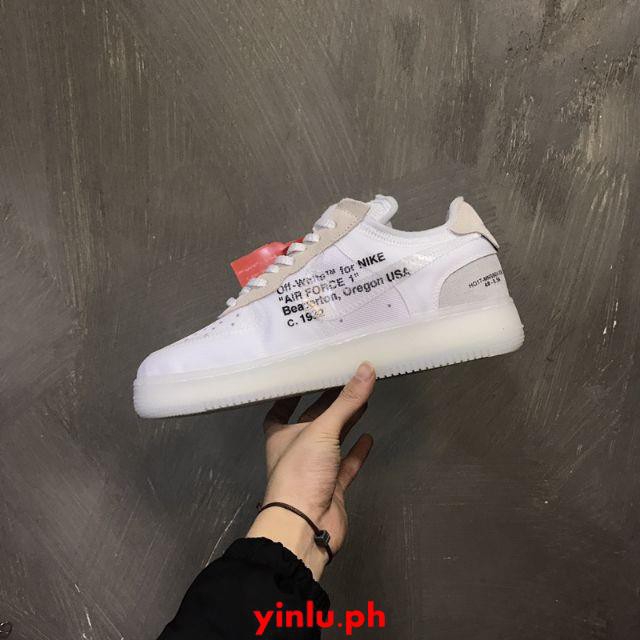 zhnjin ต้นฉบับ OFF WHITE X Nike Air Force 1 AF1 แหล่งกำเนิดบริสุทธิ์ ...