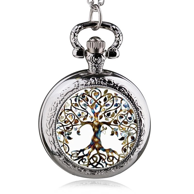 กระเป๋านาฬิกาersonalised Fashion Silver Stainless Steel Tree Of Life ...