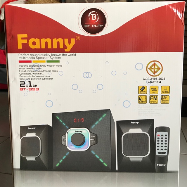 ลำโพง FANNY รุ่น BT-999 เชื่อมต่อบูลทูธ ฟังเพลงง่ายๆ ผ่านโทรศัพท์ มี ...