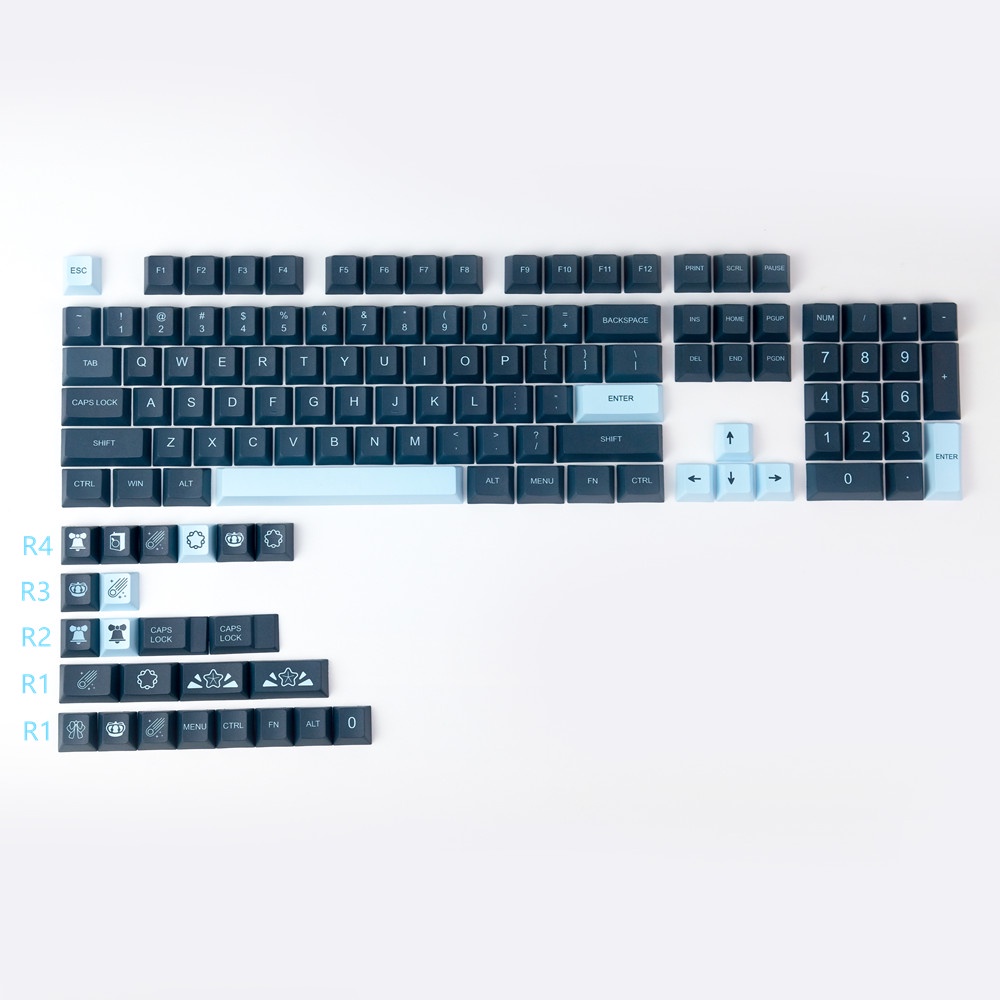แป้นพิมพ์คอมพิวเตอร์ 124 Keys Gmk Comet Keycap Cherry Profile Pbt Dye ...