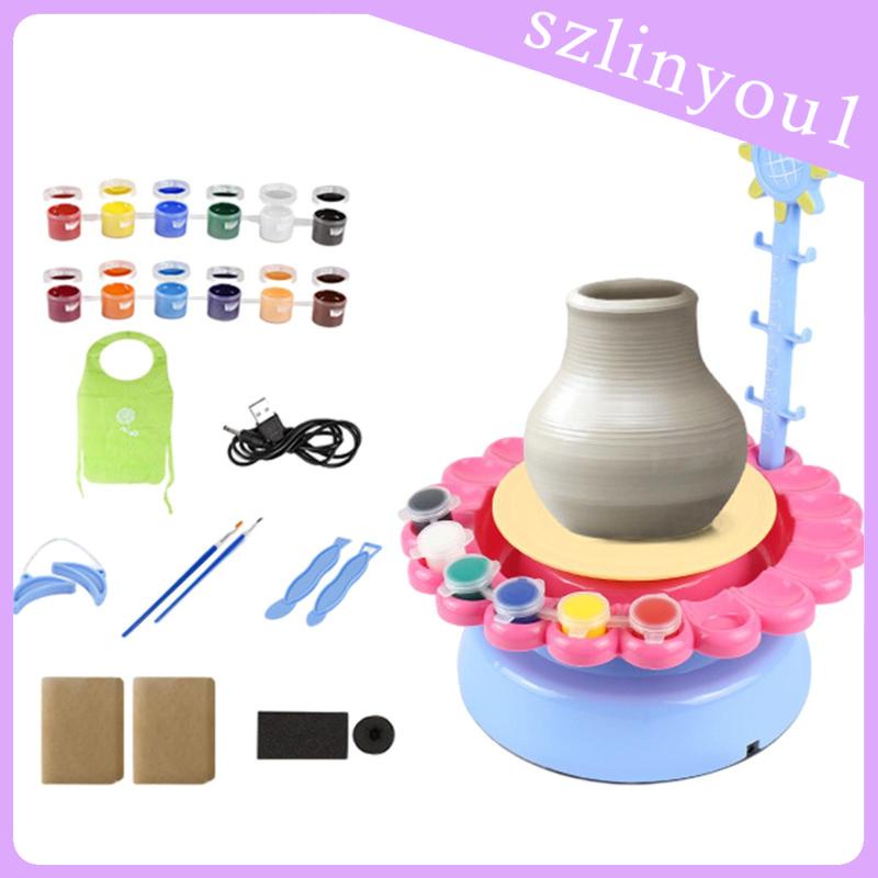 New Arrival Electric Pottery Wheel Craft Kit Palette Set Beginners Kids ...
