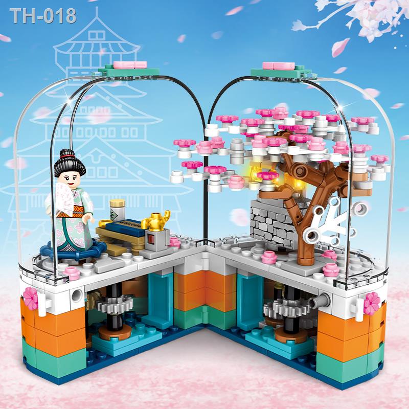 Senbaowu Big Sakura Tree Scene Series Japanese Lego Street Scene ...