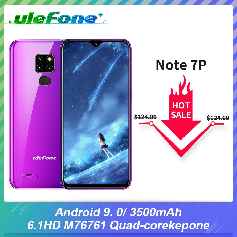 Ulefone Note 7P Smartphone Android 9.0 Quad Core 3500mAh 6.1 inch Waterdrop Screen 3GB 32GB ...