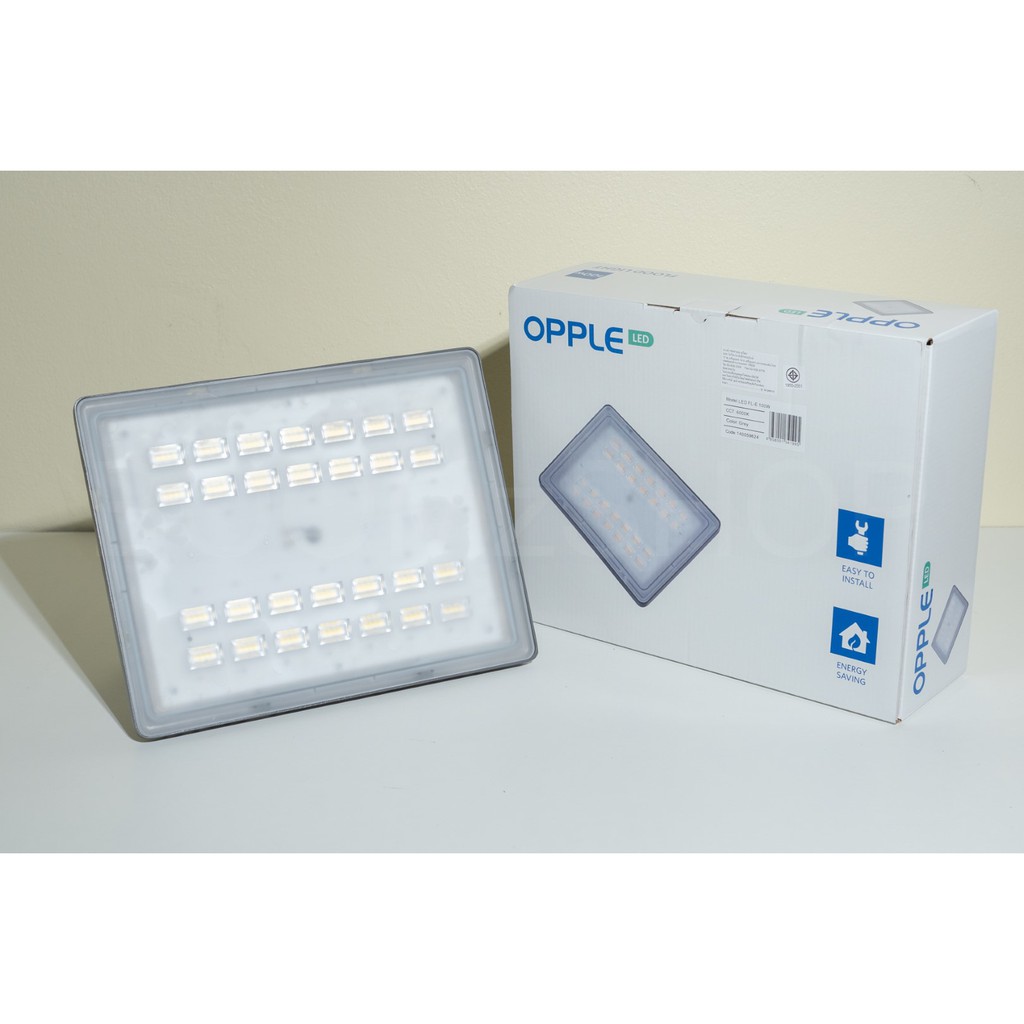 LED OPPLE Floodlight ไฟฟลัดไลท์ 100w แสงขาว 6000K daylight ใช้งานแต่ง ...