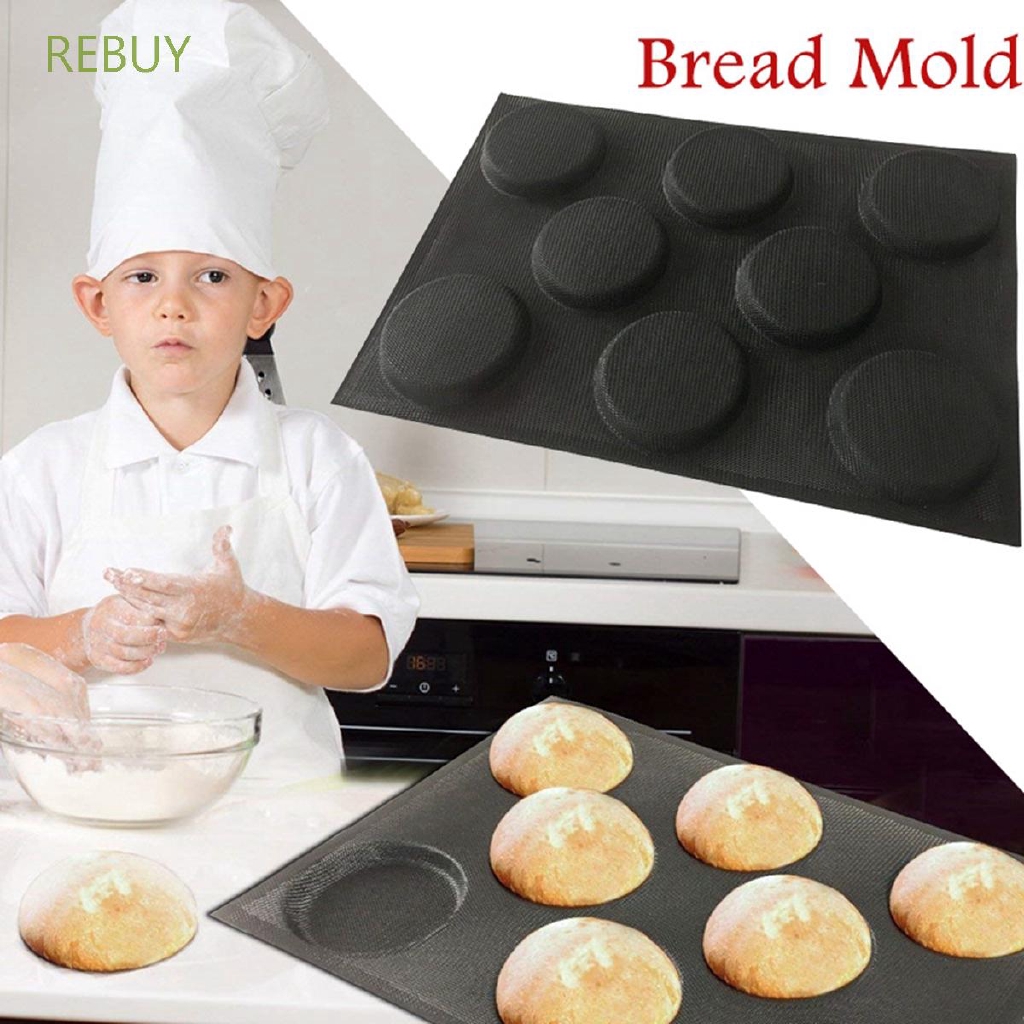REBUY Non Stick Perforated Hamburger Hamburger Bread Bakery Forms Bread ...