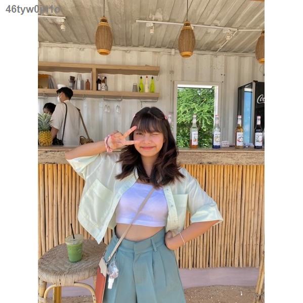 สปอตสินค้า(พร้อมส่ง) เสื้อเชิ้ตครอป POKEE SINDY SHIRT (OVERSIZE) แจกโค้ดในเเชท - 46tyw0jn1o ...