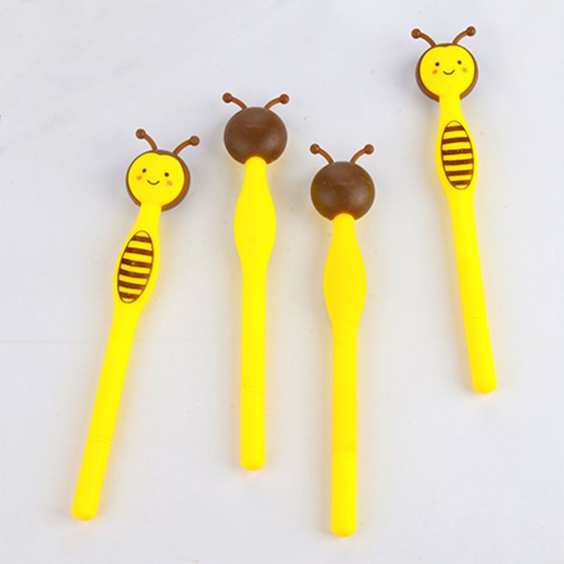 50PCS Cartoon Little Bee Gel Pen Creative Cute Stationery Student Black ...