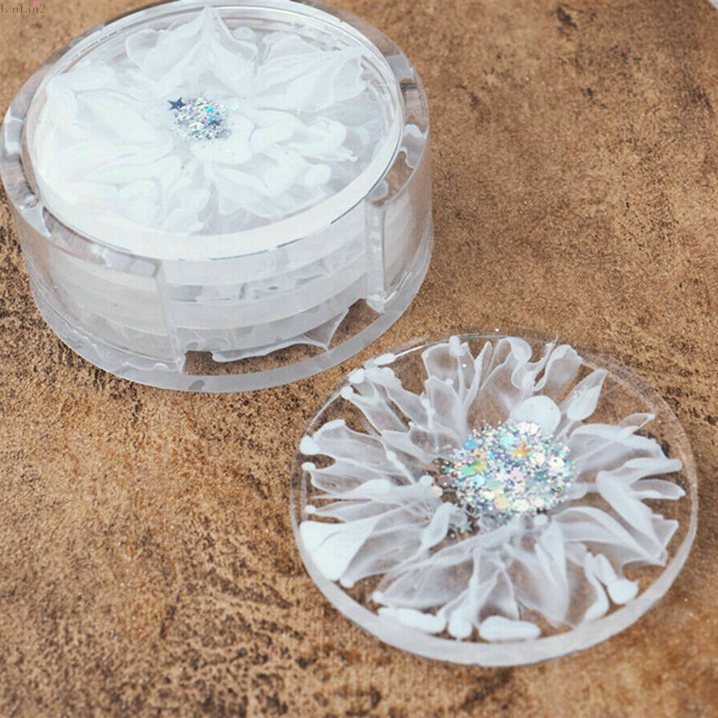 2pcs DIY Silicone Coasters Mat Storage Holder Resin Casting Mold Epoxy ...
