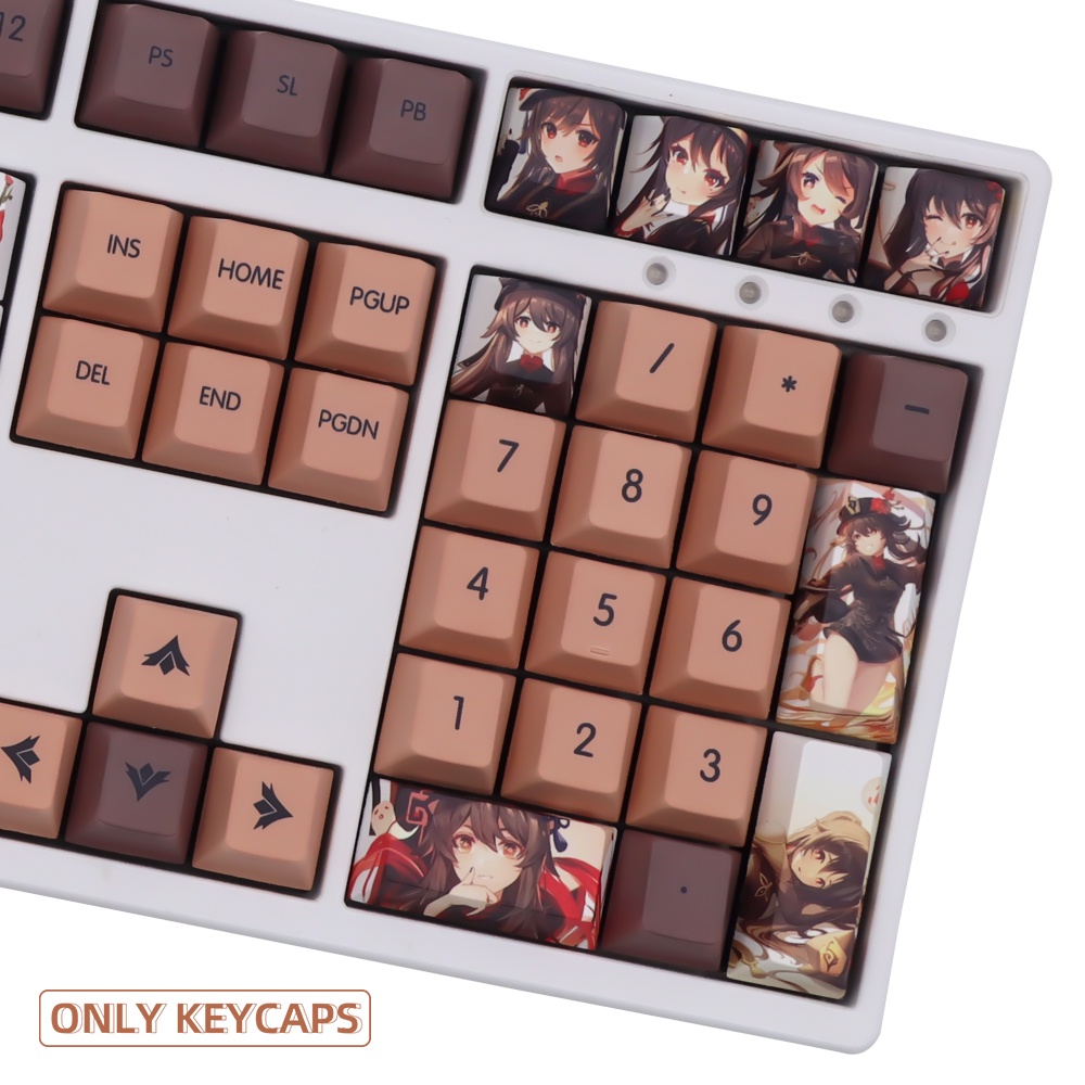 แป้นพิมพ์คอมพิวเตอร์ 138keys Genshin Impact Keycaps Game Character ...