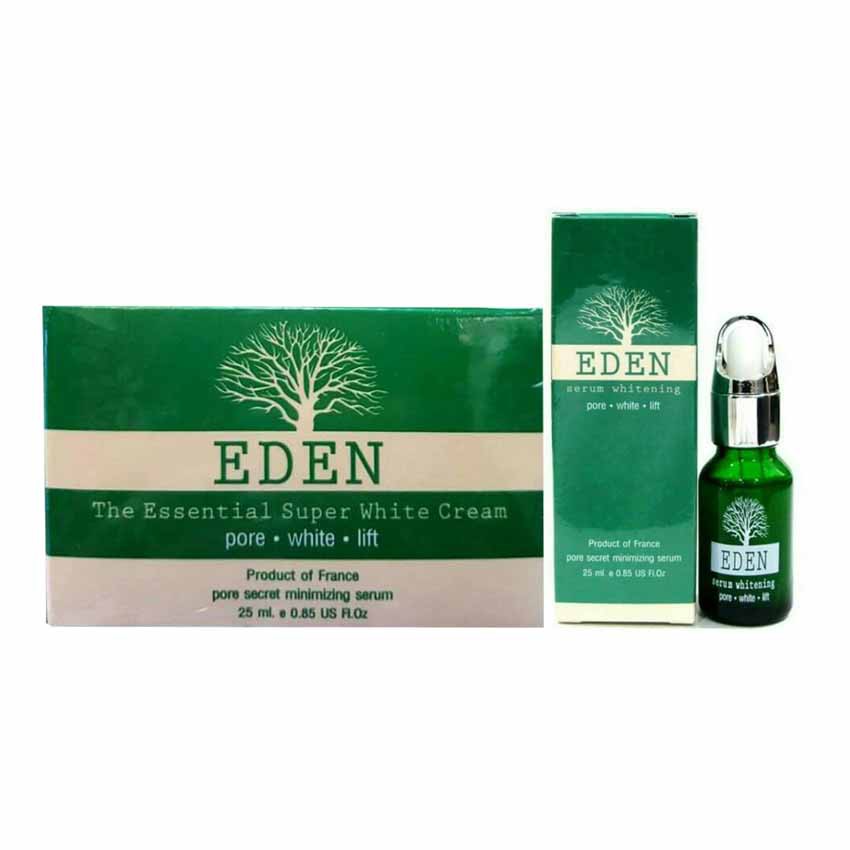 Eden Serum Whitening 15ml. (1 ขวด) + Eden The Essential Super White ...