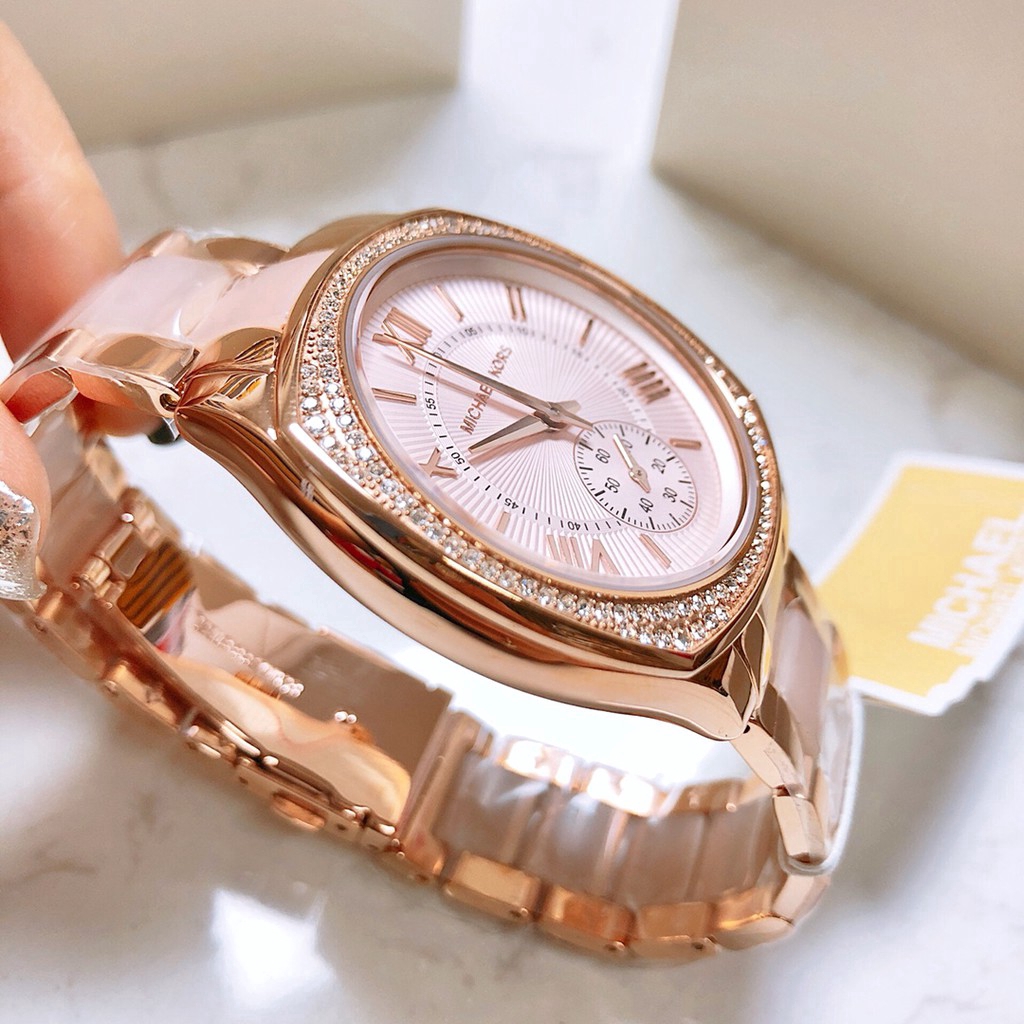 Michael Kors MK6135 Bryn Rose Dial Rose Gold-tone Ladies Watch นาฬิกา ...