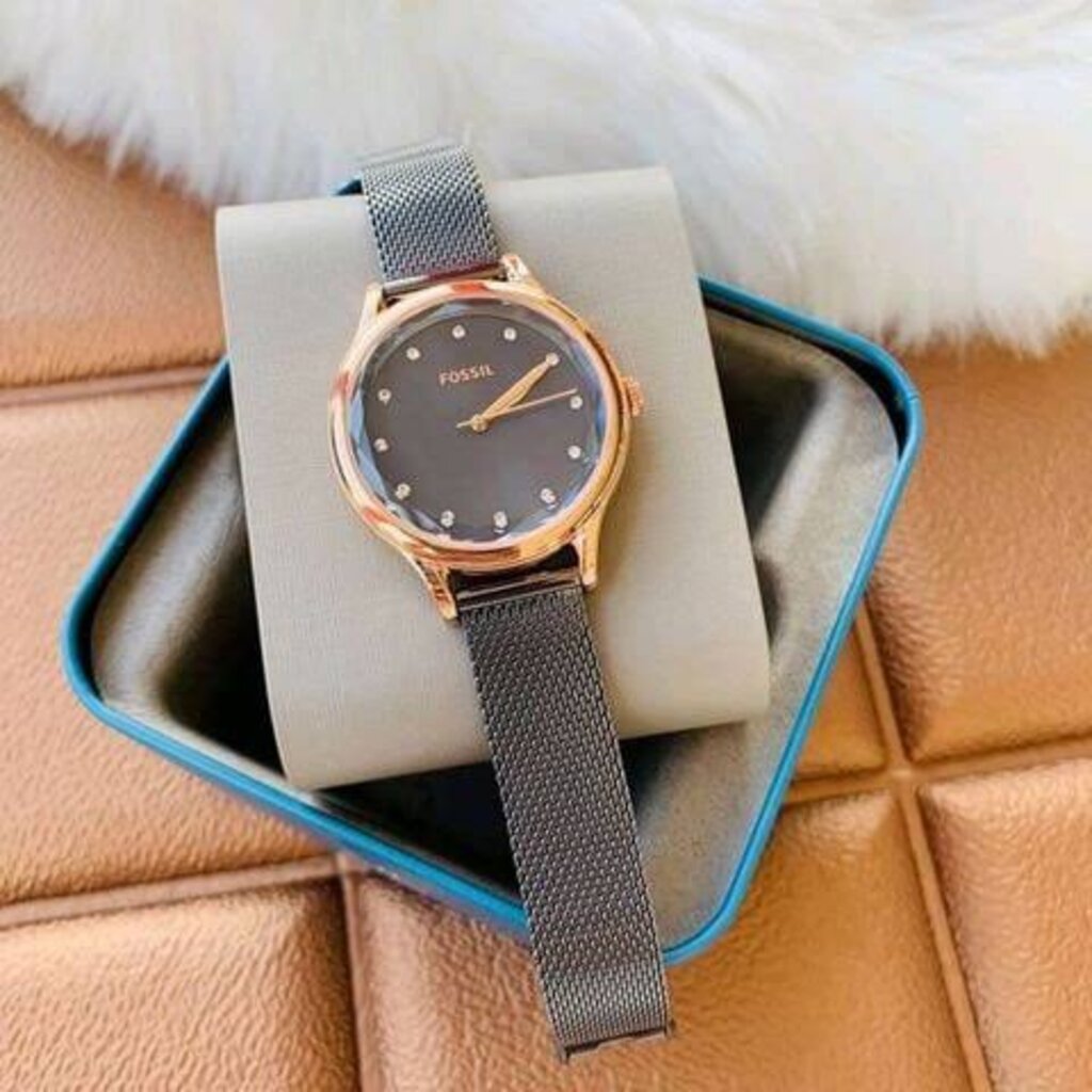 FOSSIL Laney Three-Hand Smoke Stainless Steel Watch BQ3393 BQ3393 ...