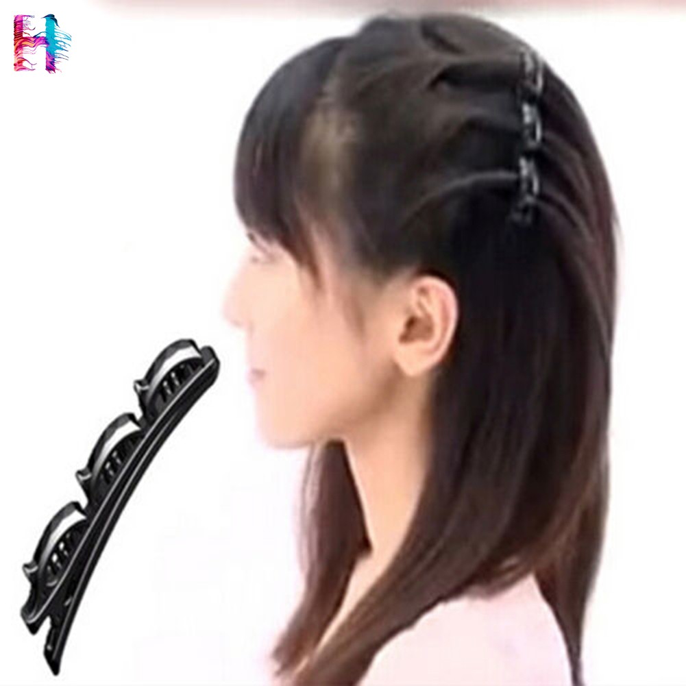 Fashion Double Layer Bangs Clip Professional Hairpins Woven Hair Style ...