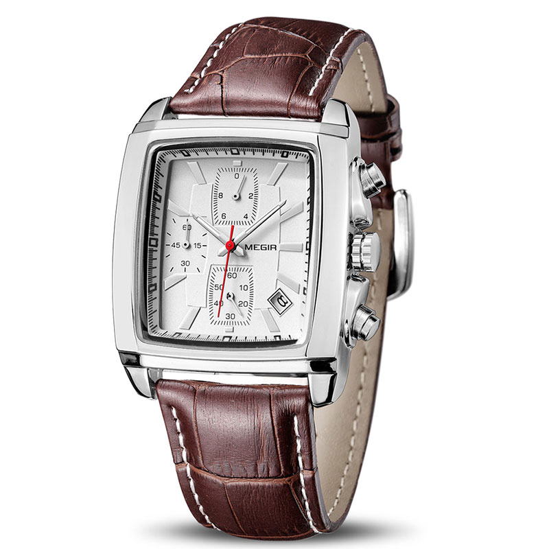 MEGIR Watch for Men Original Watch Men Top Brand Luxury Rectangle ...