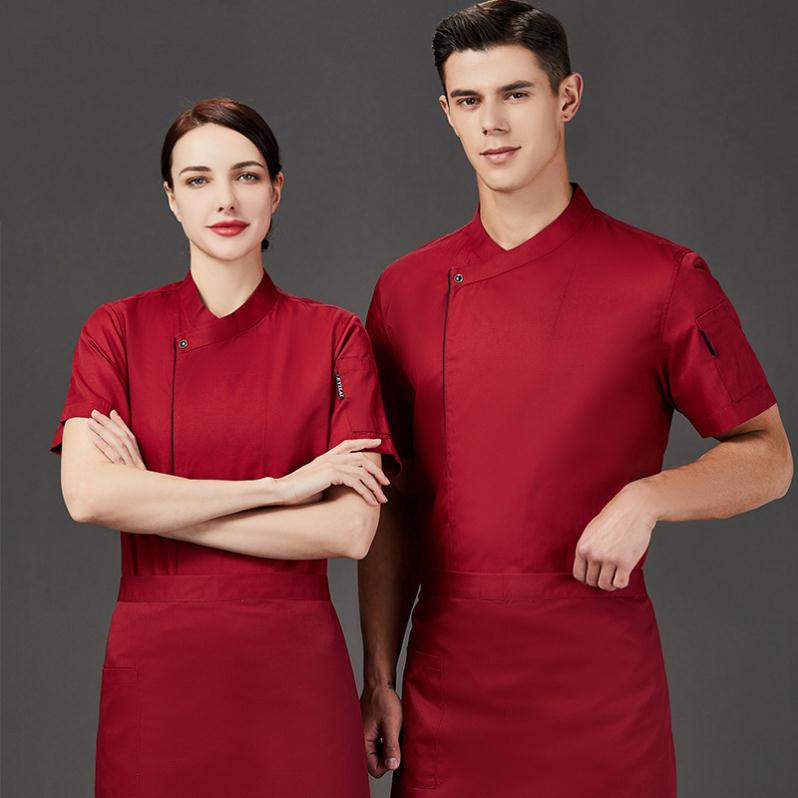 Hotel Chef Workwear Mens Short-Sleeved Hot Pot Back Kitchen Set t ...