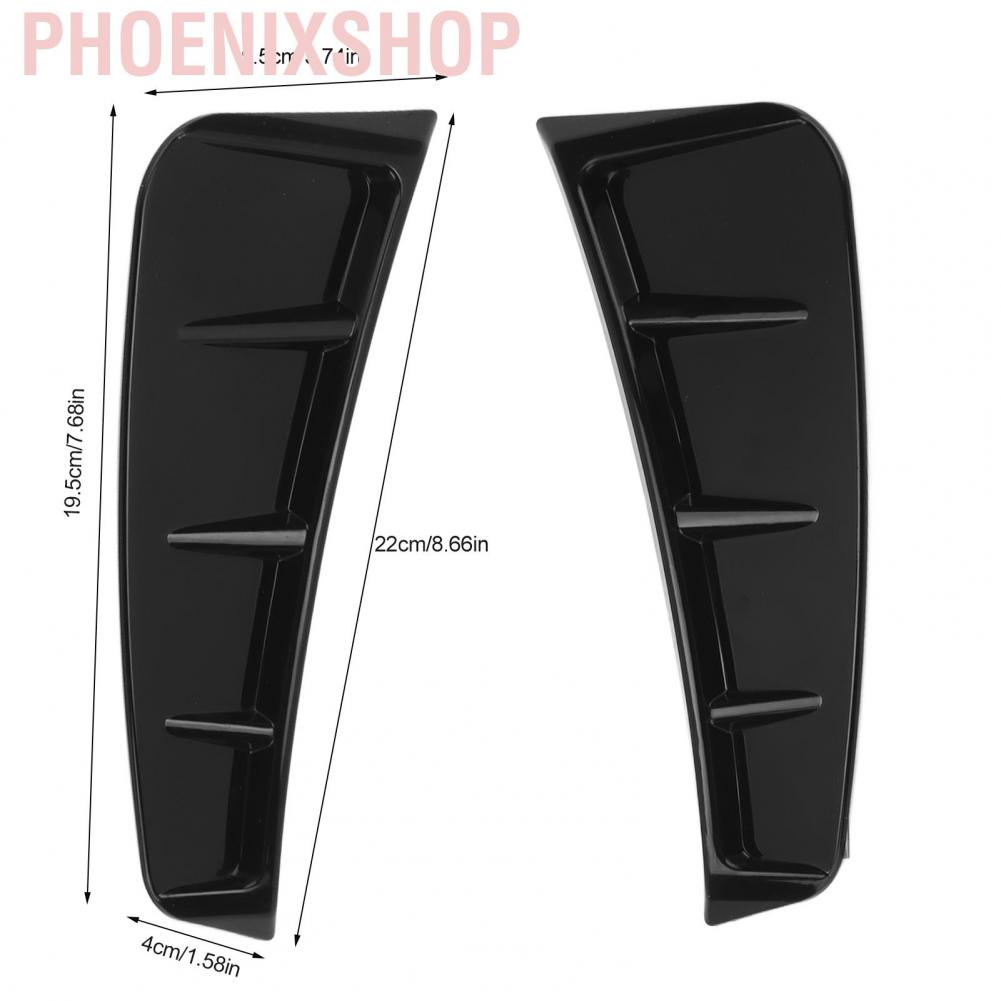 Phoenixshop Side Marker Air Wing Vent Cover Trim ABS Glossy Black ...