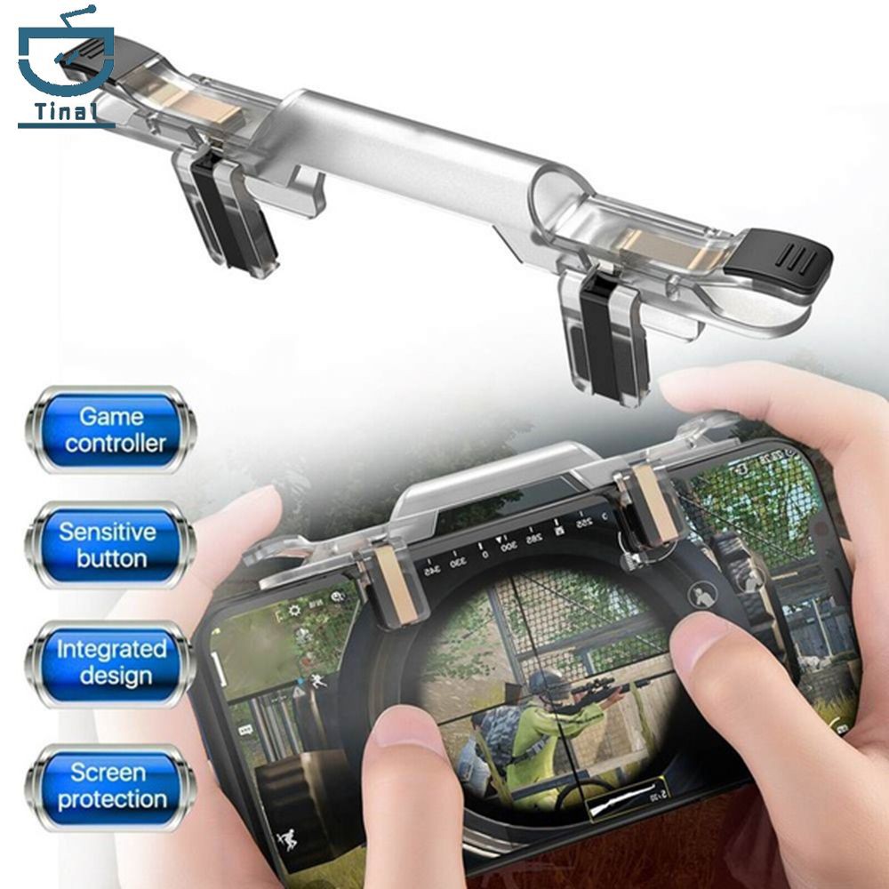 1 Pair Mobile Phone Game Joystick Fire Aim Button Trigger R11 Shooter ...