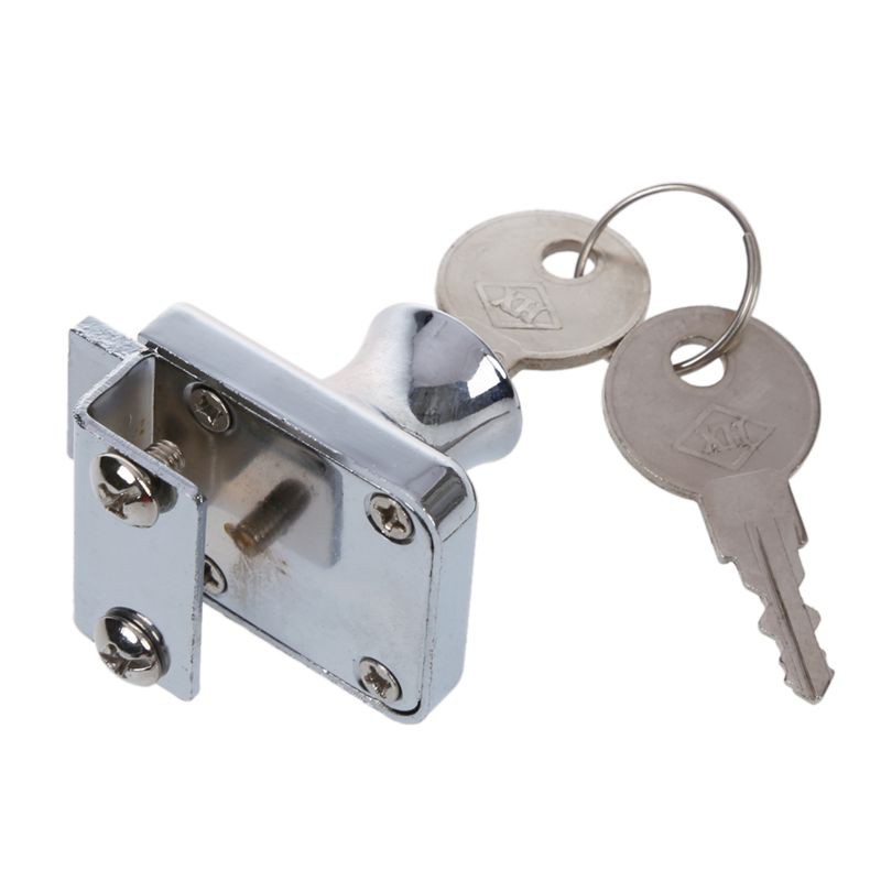 XieHe Stainless Stell Showcase Display Cabinet Glass Door Lock w 2 Keys ...