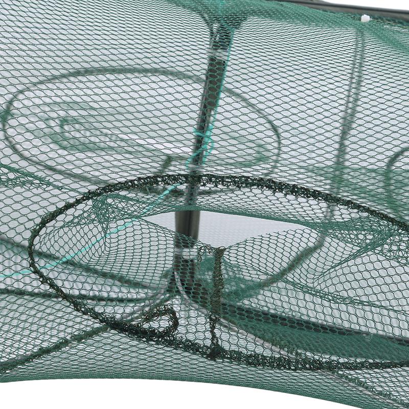 Fishing Net Folded Hexagon 6 Hole Automatic Fishing Trap Fish Shrimp ...