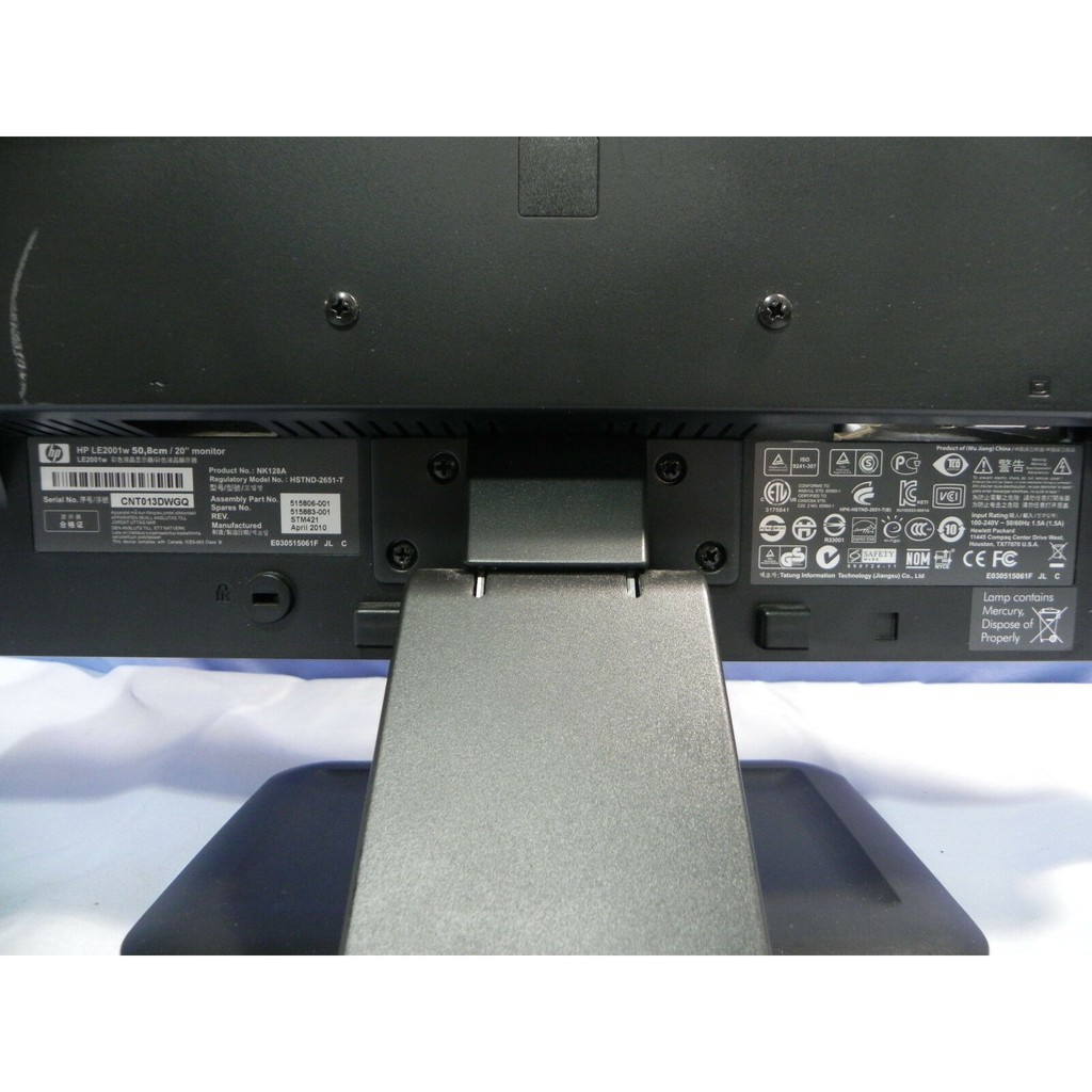 HP LE2001w 20" VGA Widescreen LCD 1600 x 900, 20", LCD - surin_chonburi ...