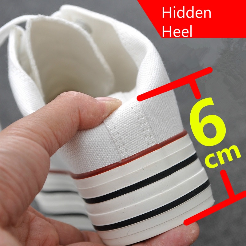 2019 New Arrival Women Hidden Heel Platform Wedge Canvas Shoes Outdoor ...